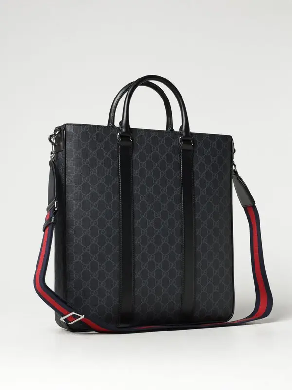 Gucci Monogram Shoulder Bag - Black