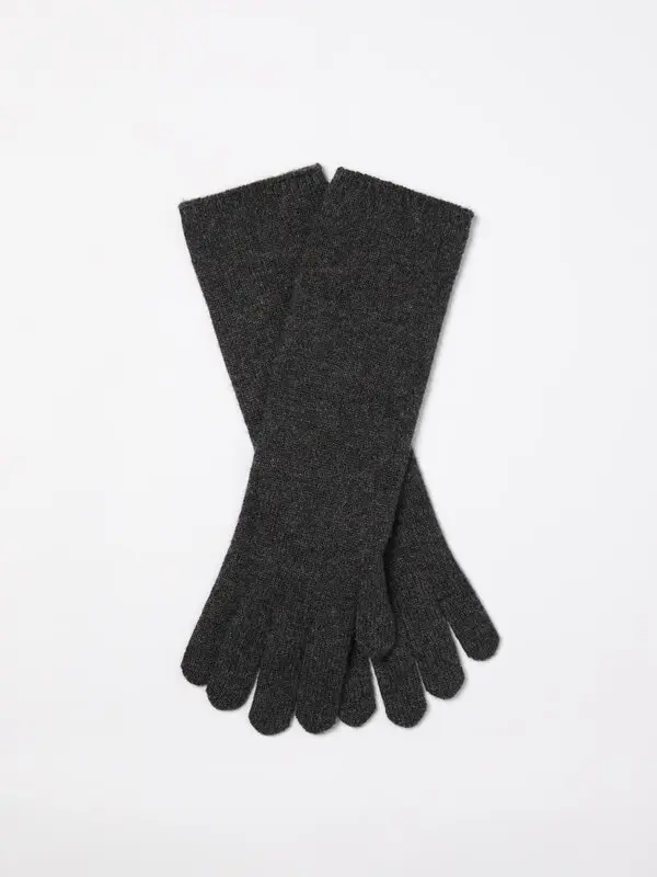 Max Mara Knitted Cashmere Gloves - Gray