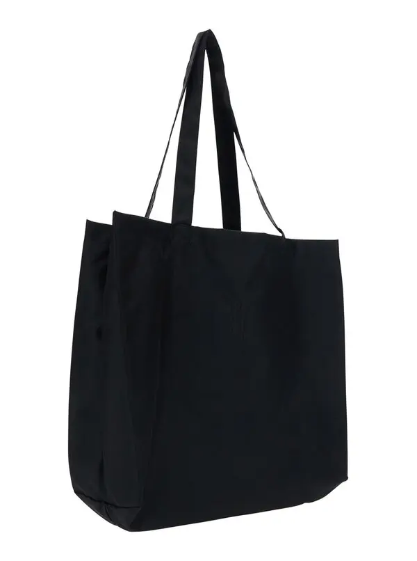 Rick Owens Black Fabric Tote Bag With Nylon Details