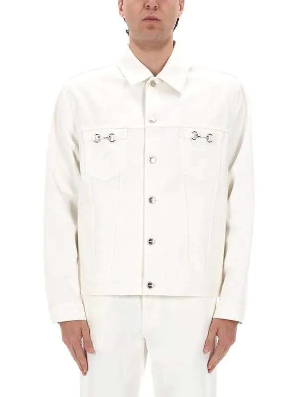 Gucci Denim Jacket With Horsebit Detail