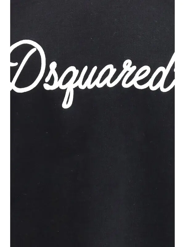 Dsquared2 Cotton Crewneck Sweatshirt With Logo - Black