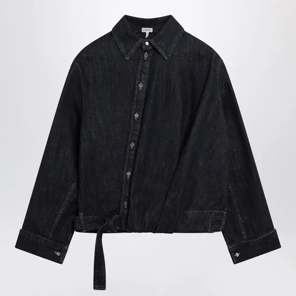 Loewe Draped Denim Shirt - Blue