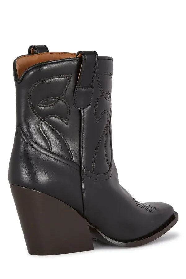 Stella McCartney Black Leather Ankle Boots