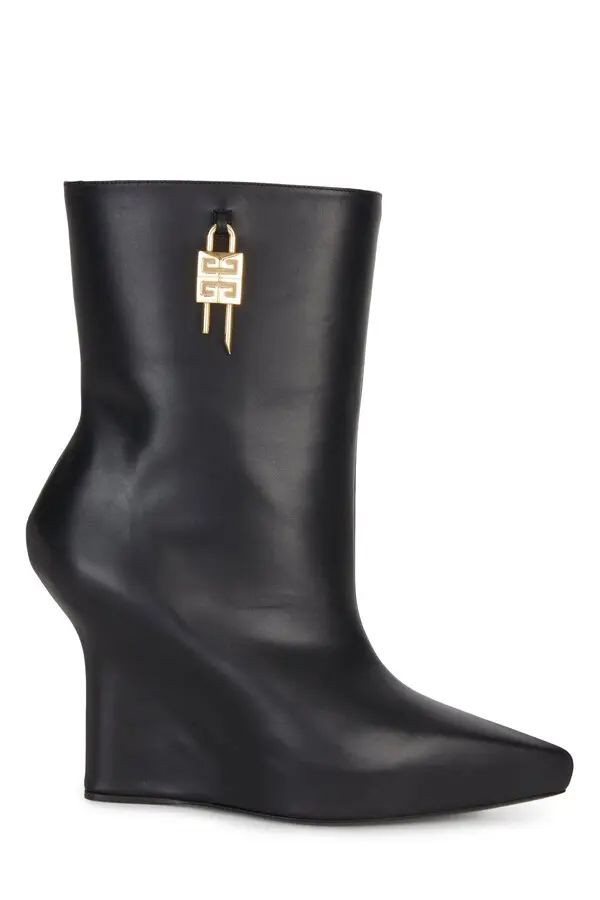 Givenchy Wedge Ankle Boots With Lock Detail - Multicolor