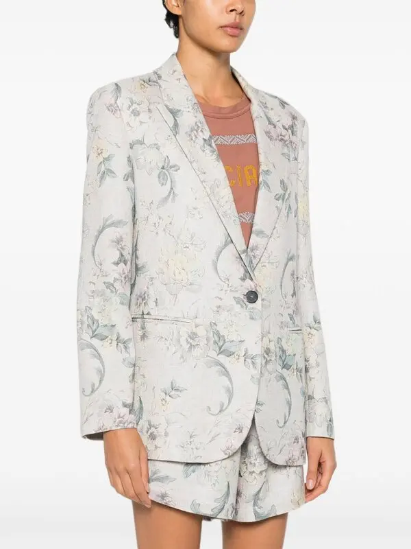 FORTE_FORTE Single-breasted Floral Print Blazer - Multicolor