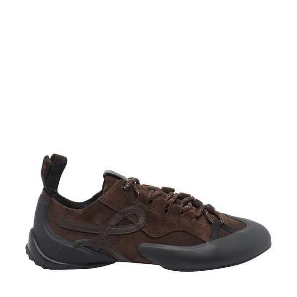 Loewe Suede Leather Grip Sneakers - Brown