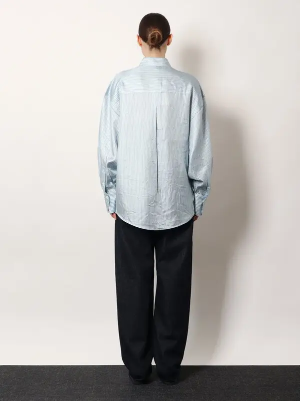 TOTEME Silk Striped Oversized Shirt - Multicolor