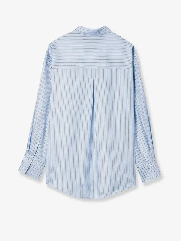 TOTEME Silk Striped Oversized Shirt - Multicolor