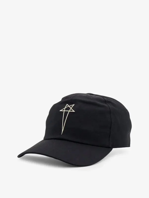 Rick Owens Cotton Baseball Cap With Front Logo