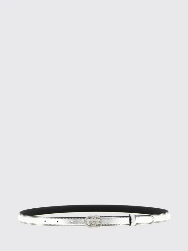 Gucci Calfskin Leather Belt - Silver