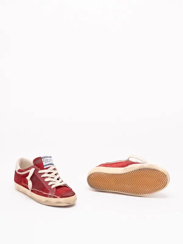 GOLDEN GOOSE Super-star Suede Sneakers With Rhinestone Embellishments - Multicolor