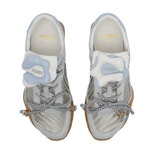 Fendi Wave Sneakers Made In Italy - Gray