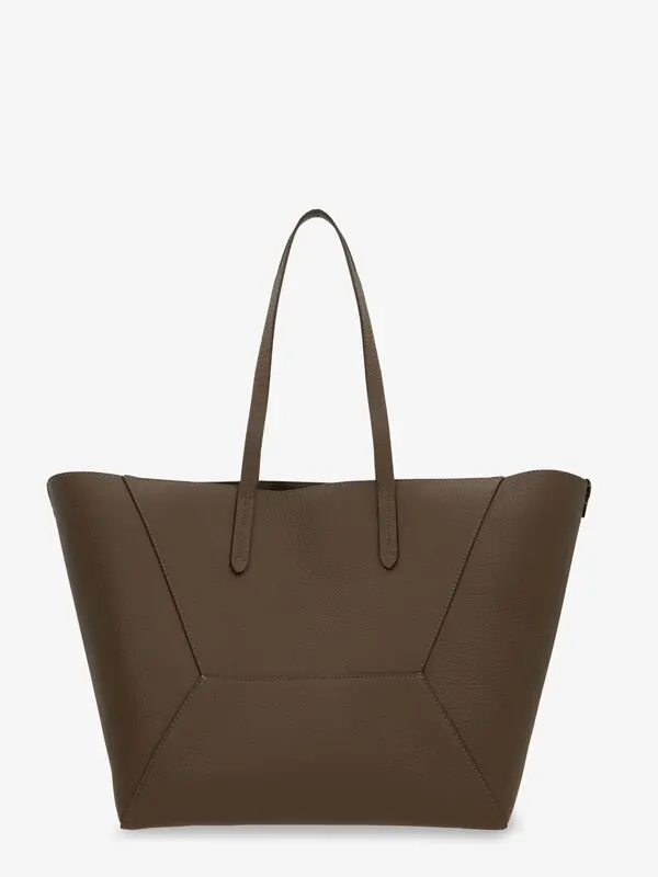 Brunello Cucinelli Duo Hammered Leather Shoulder Bag - Multicolor