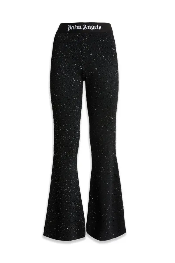 Palm Angels Glitter Embellished Flared Trousers - Multicolor