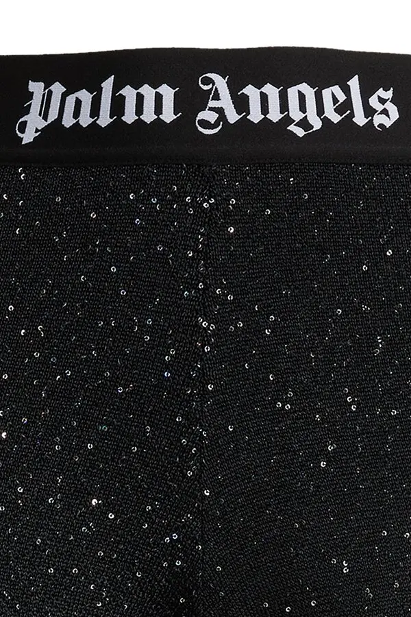 Palm Angels Glitter Embellished Flared Trousers - Multicolor