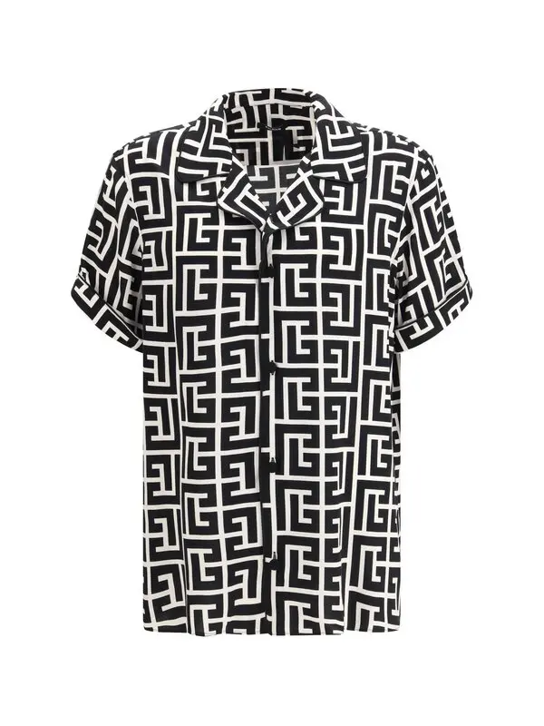 Balmain Monogram-print Pajama Shirt - Multicolor