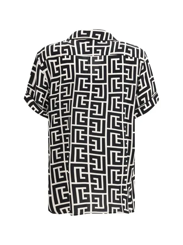 Balmain Monogram-print Pajama Shirt - Multicolor