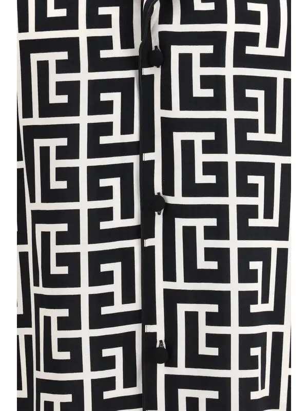 Balmain Monogram-print Pajama Shirt - Multicolor