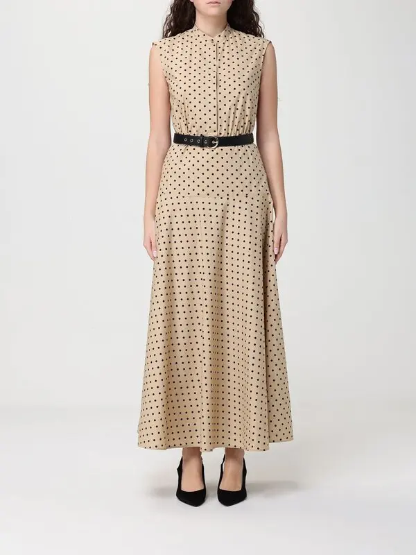 Max Mara Polka Dot Maxi Dress