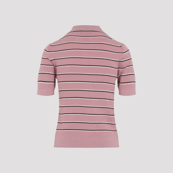 Miu Miu Striped Cotton Polo