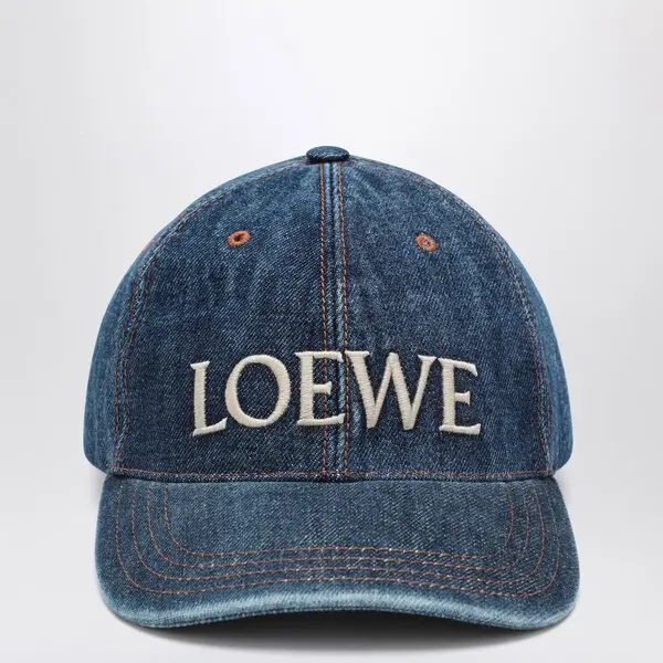 Loewe Denim Baseball Cap With Logo - Blue