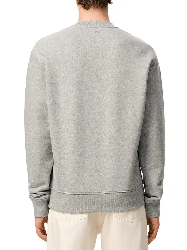 AMI Paris De Coeur Cotton Knit Sweatshirt - Gray