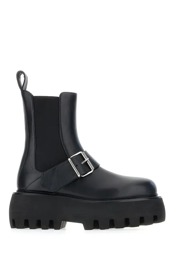 Alexander McQueen Chelsea Boots With Buckle Detail