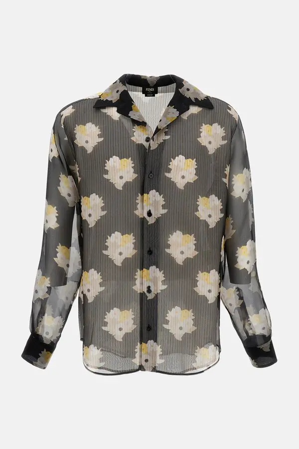 Fendi Double-layer Patterned Shirt - Multicolor