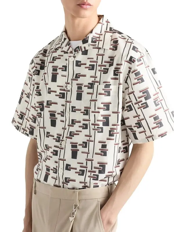 Prada Patterned Bowling Shirt - Multicolor