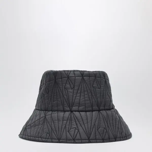 Moncler Quilted Bucket Hat With Logo Patch