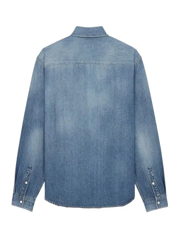 Saint Laurent Cassandre Shirt In Denim