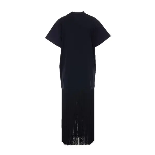 Alaïa Fringed Crewneck T-shirt Dress