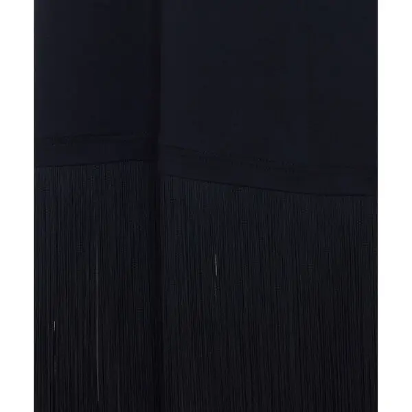 Alaïa Fringed Crewneck T-shirt Dress