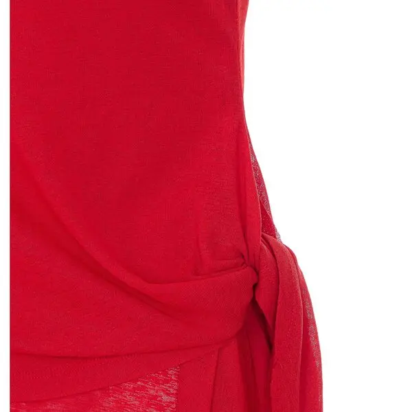 GANNI Marl Mesh Sleeveless Crew Neck Top