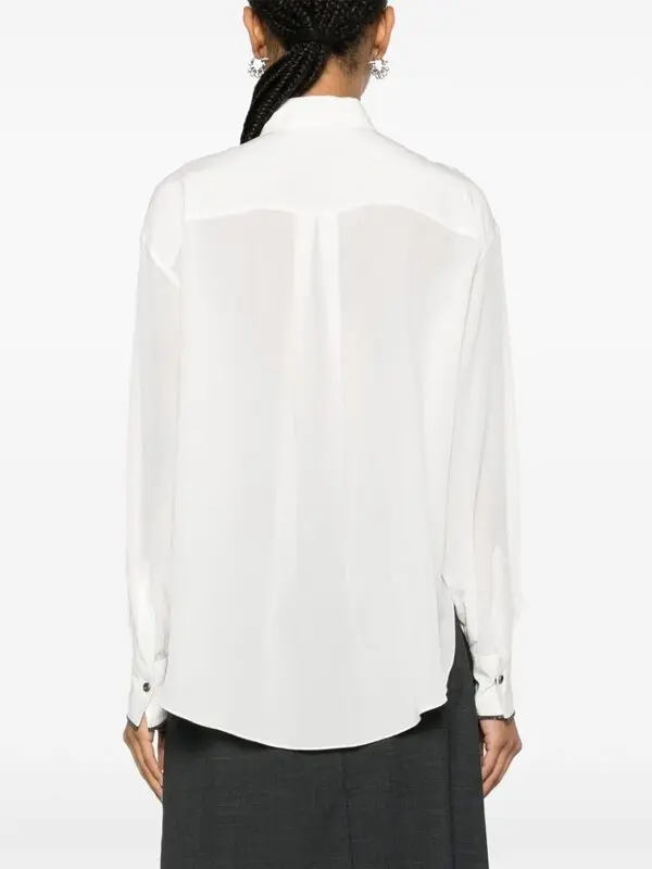 Brunello Cucinelli Long Sleeve Silk Shirt