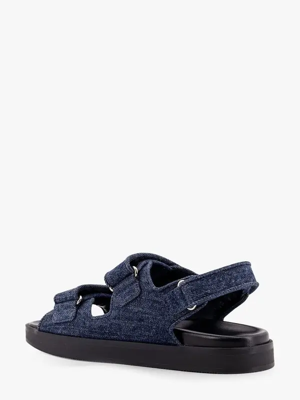 Givenchy Strap Flat Denim Sandals With 4g Metal Detail