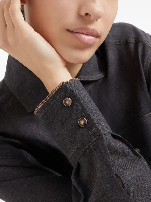 Brunello Cucinelli Long Sleeve Wool Shirt