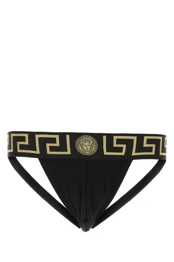 Versace Stretch Cotton Brief - Black