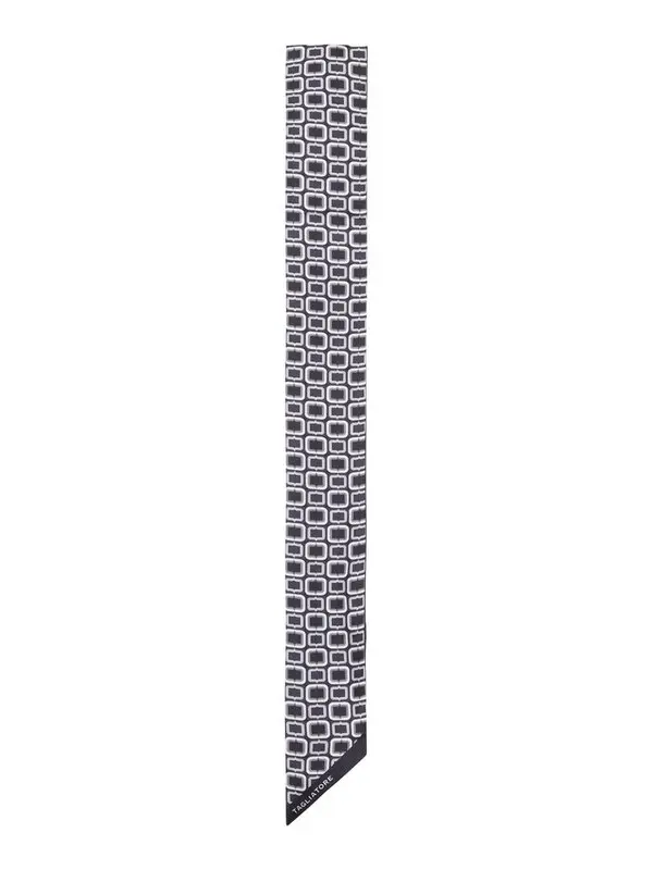 Tagliatore Scarf With Geometric Print - Black