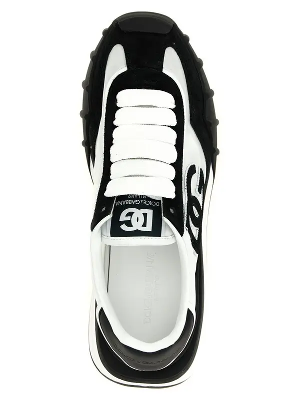 Dolce & Gabbana Dg Athletic Suede And Canvas Sneakers