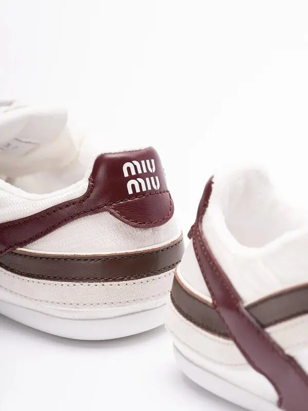 Miu Miu Technical Fabric And Suede Sneakers - Multicolor