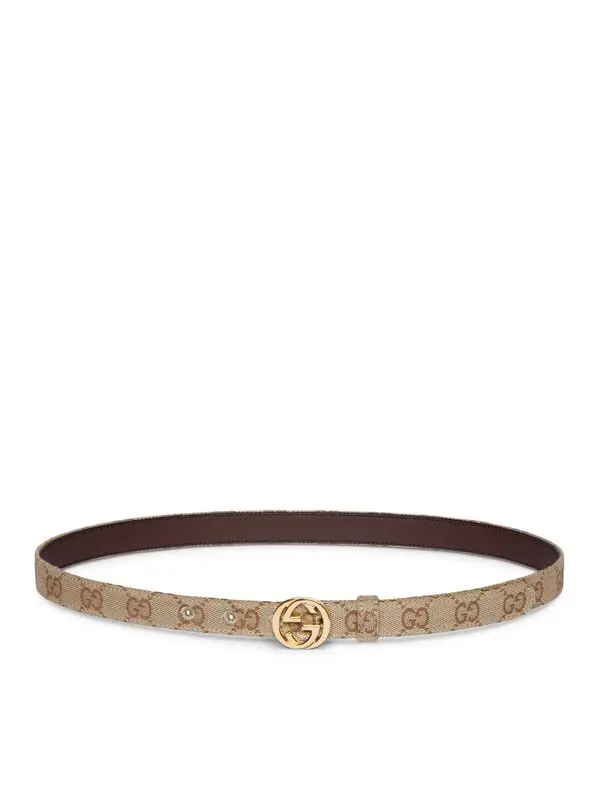 Gucci Thin Gg Buckle Belt - Multicolor