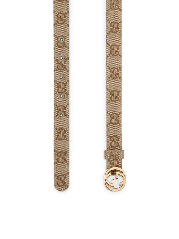 Gucci Thin Gg Buckle Belt - Multicolor