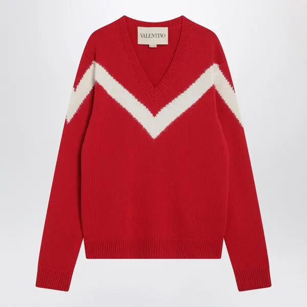 Valentino Garavani V-logo Wool Sweater With Bow Detail