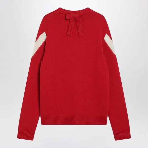 Valentino Garavani V-logo Wool Sweater With Bow Detail