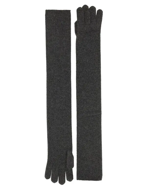 Max Mara Timor Cashmere Gloves - Gray