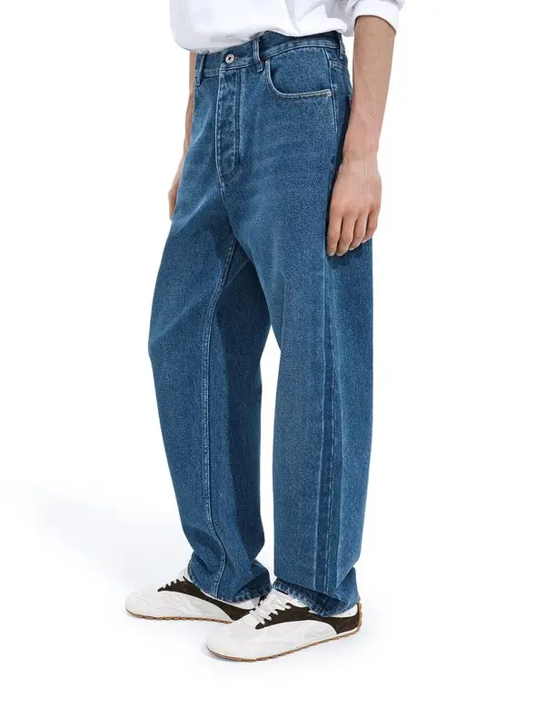 Bottega Veneta Wide Leg Jeans In Cotton Denim