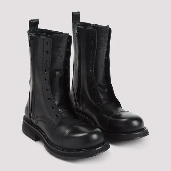 Balenciaga Truck Lace-up Leather Boots