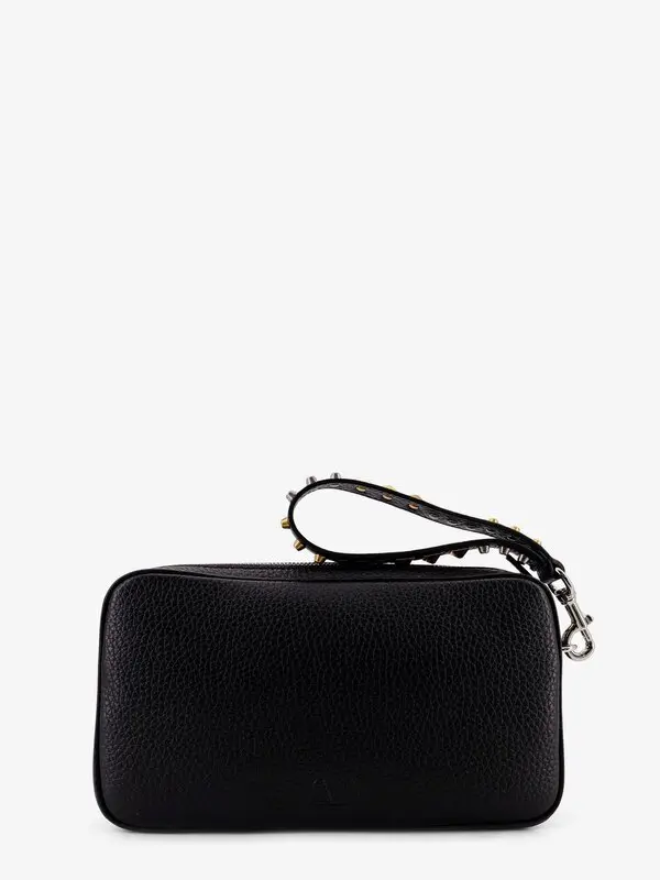 Valentino Garavani Leather Clutch With Stud Embellishments