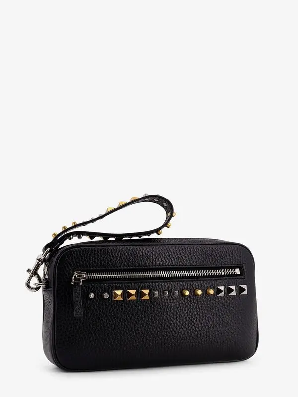 Valentino Garavani Leather Clutch With Stud Embellishments